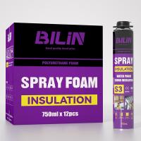 China BILIN S3 Spray PU Foam 750ml Fireproof Insulation with 0.036 W/(m*K) Thermal Conductivity and 62dB Soundproofing for sale