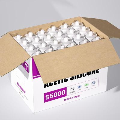 China BILIN S5000 280ml Acetic Silicone Sealant - Temperature Range -40°C to +160°C, 0.4 MPa Tensile Strength for sale