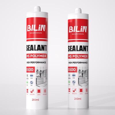 China BILIN 5500 MS Polymer Sealant - 2.2 MPa Tensile Strength, 300% Elongation, Mildew Proof Construction Adhesive for sale