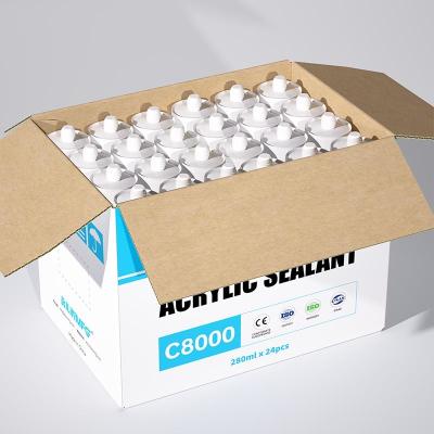 China BILIN C8000 Acrylic Caulking Sealant with 0.96 g/ml Density and ≥350% Elongation for Sealing and Decoration for sale
