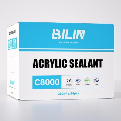 China BILIN Premium Acrylic Filler Sealant - 0.96 g/ml Density, 350% Elongation, Waterproof & Mold Resistant for sale