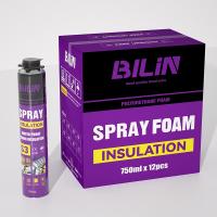 China BILIN S3 Spray PU Foam 750ml High Expansion Polyurethane Insulation with 0.036 W/(m*K) Thermal Conductivity and 62dB Sound Insulation for sale