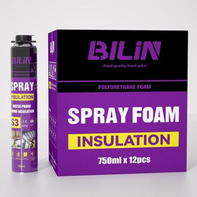 China Paintable Expanding Polyurethane Foam Spray - 0.036 W/(m*K) Thermal Conductivity, 62dB Sound Insulation for sale