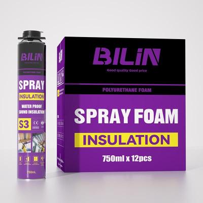 China 750ml Polyurethane Expanding Foam with 0.036 W/(m*K) Thermal Conductivity and 62dB Sound Insulation for sale