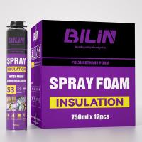 China BILIN S3 One Component Polyurethane Foam Spray 750ml for Wall Roof Insulation for sale