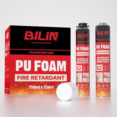 China BILIN B2 Fire Retardant PU Foam Sealant 55L Yield 0.034W/(m*K) Thermal Conductivity DIN 4102 B2 Certified for sale