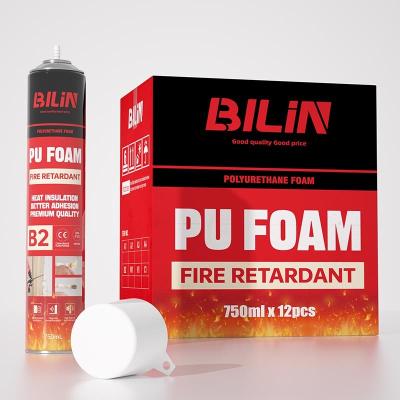 China BILIN B2 Fire Retardant PU Foam 55L Yield 22 kg/m³ Density DIN 4102 B2 Certified Construction Sealant for sale