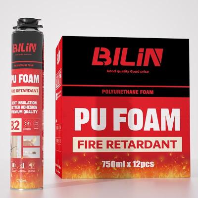 China B2 Fire Rated Expanding PU Foam 750ml Fireproof Spray Foam Sealant Insulation for sale