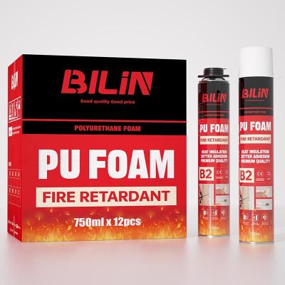 China B2 Fire Rated Polyurethane Foam Sealant 750ml for Fireproof Door Window Gap Filling for sale
