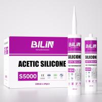 China High Flexibility Acetic Silicone Sealant with 350% Elongation and -30℃ to +150℃ Temperature Range for Window Waterproofing for sale