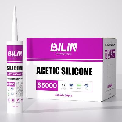 China Clear Acetic Cure Silicone Sealant for Glass - Temperature Range -30°C to +150°C, 0.93 g/ml Density for sale