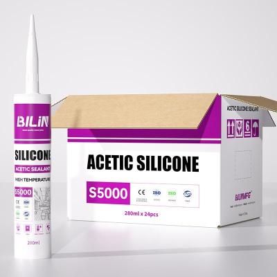 China RTV Acetic Sealant Acetoxy Acid Adhesive General Purpose Silicone for Glass - Temperature Range -30℃ to +150℃, 0.4 MPa Tensile Strength for sale