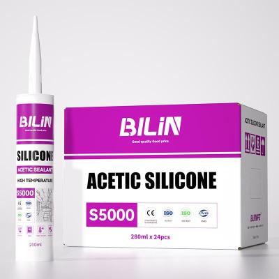 China S5000 Acetoxy Sealant Adhesive - Fast-Curing Silicone with -30°C to +150°C Temperature Range and 0.4 MPa Tensile Strength for sale
