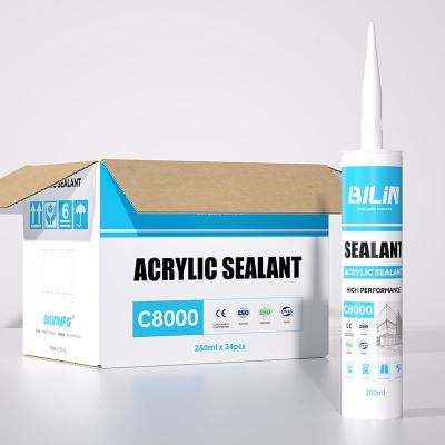 China Milk White Waterproof Acrylic Sealant with 0.96 g/ml Density and ≥350% Elongation for Construction Applications for sale