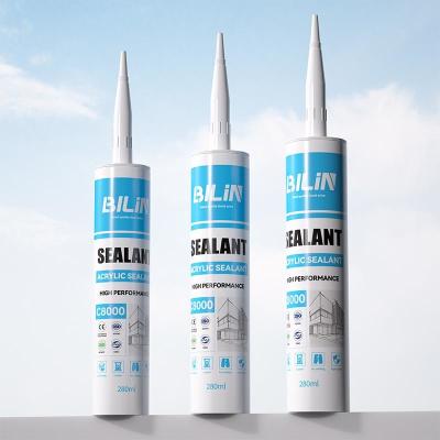 China Lightweight Silicone Acrylic Sealant with 0.96 g/ml Density and 350% Elongation for Woodworking and Automotive Applications for sale