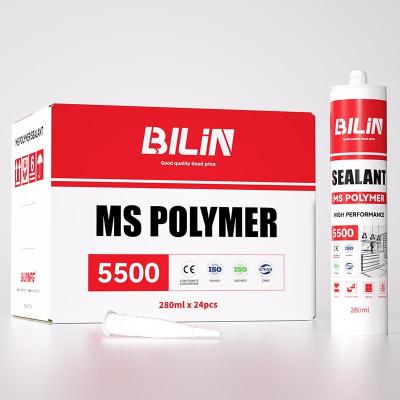China BILIN 5500 MS Sealant High Tack Low Modulus Weathering Resistant Paintable MS Polymer Sealant 300ml for sale
