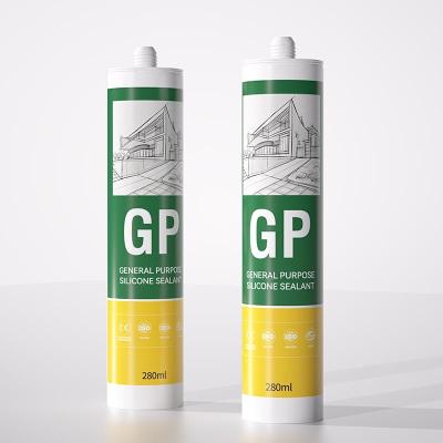China GP Acetic Silicone Sealant with ±25% Movement Capacity and -40℃ to +180℃ Temperature Resistance for Window Glass for sale