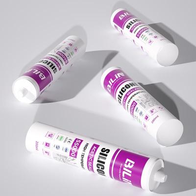 China 300ml BILIN S5000 Acetic Silicone Sealant with -40°C to +180°C Temperature Resistance and 350% Elongation for sale