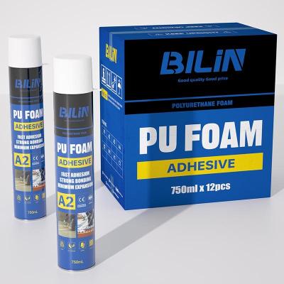 China BILIN A2 Fireproof Polyurethane Foam Spray - 10 Min Surface Drying, 40-60 Min Cutting Time for Windows and Doors for sale