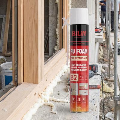 China B2 Fire Retardant Polyurethane Foam 500ml 750ml Manual Straw Type for Home DIY Crack Repair for sale