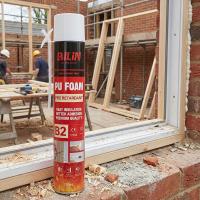 China Heavy Duty Fire Stopping PU Foam Glue B2 Flame Retardant Sealant 55L Yield for sale