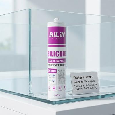 China Factory Direct Acid Silicone Sealant Weather Resistant Transparent Adhesive For Aquarium Glass Bonding for sale