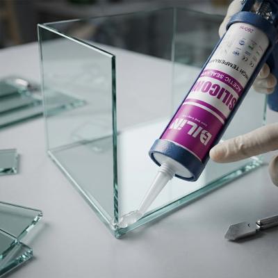 China High Viscosity Acid Cure Silicone Adhesive Anti-Aging Glass Sealant For Glass Craft And Indoor Glazing Work for sale