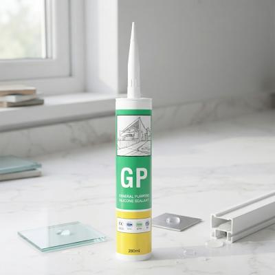 China Cost Effective GP Silicone Sealant Strong Adhesion Waterproof Glue For Glass Metal UPVC Materials for sale