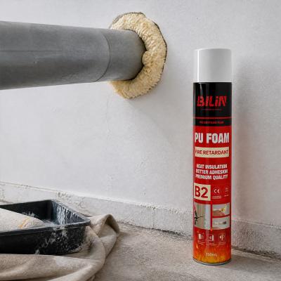 China Construction B2 Grade PU Foam Spray Waterproof Polyurethane Foam For Wall Joint Gap Filling Work for sale