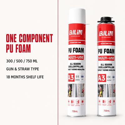 China Gun and Straw Type PU Foam Polyurethane Foam for Door Frame Installation and Gap Filling for sale