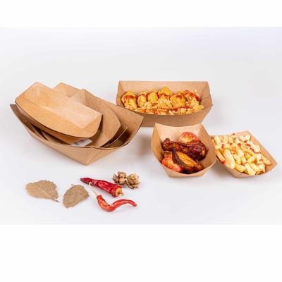 China Kraft Paper Boat Tray 100% Biodegradable Lightweight Marine Grade 50-Pack for sale