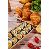 China Paper Sushi Tray with PET Lid 175ml Capacity 138x78mm Secure Food Packaging for sale