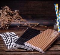 China Biodegradable Compostable Paper Straw 200mm Plastic-Free Cold Drink Straws for sale