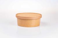 China Kraft Paper Round Salad Bowl 500ml 750ml 1000ml with PET PP Lid for Fresh Salads for sale