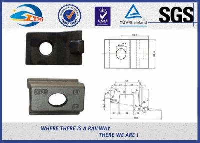 China Oxide Black Q235 Carbon Steel Rail Clips Fastening Plate Fixed By Screw spike for sale