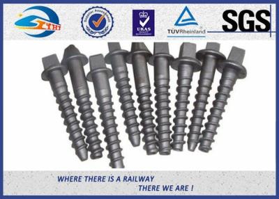 China Railway sleeper fixing screws Black Oxide ISO 24 Dia 160 Length SS8 for sale