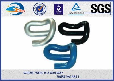China 60Si2Cr  60Si2Mn E Type Elastic Rail Clips / DIN17221 Standard Railway Track Fastener for sale