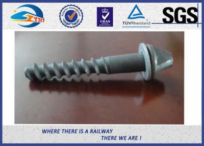China Galvanized Surface Railway Sleeper Screws Speical Head 35# ISO Approval for sale