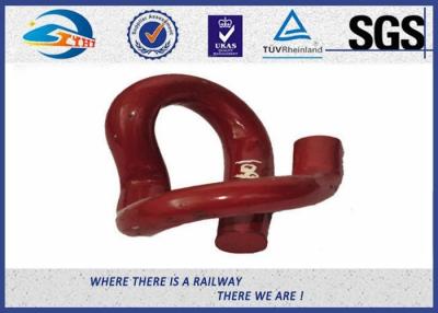 China Red Paint PR Type 38Si7 Steel  Railway Elastic Clip For Railway Fastening System for sale