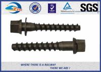 China High Tensile Railway Sleeper Screws HDG Plain Oiled Wax Q235 Grade 4.6 for sale