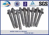 China Black ISO Screws For Railway Sleepers / Zinc Dacromet Screw On Spikes for sale