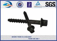 China Black ISO Screws For Railway Sleepers / Zinc Dacromet Screw On Spikes for sale