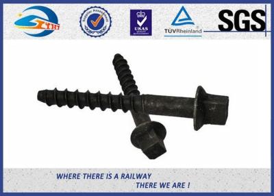 China Black ISO Screws For Railway Sleepers / Zinc Dacromet Screw On Spikes for sale