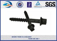 China 10.9 Grade 40Cr Steel Oxide Black Screw Spike Insert  Plastic Dowel Railway Fasteners for sale