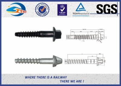 China SS Serie HDG Surface Railway Sleeper Screws 5.6 Grade For Railway Fastener for sale