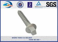 China Railway Track Sleeper Screw Spike with Slotting Head plain black galvanized for sale