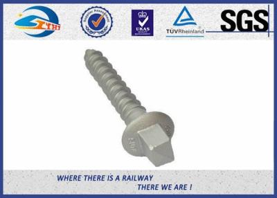 China Railway Track Sleeper Screw Spike with Slotting Head plain black galvanized for sale