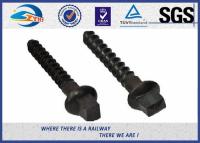 China Head Forming DIN Standard Railway Sleeper Screws With Plain Oiled for sale