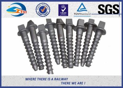 China Custom Railroad Screw Spikes Q235 Concrete Sleepers Grade 5.6 for sale