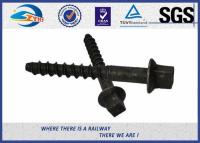 China 8.8 Grade 45# Oxide Black Railway Sleeper Screws Spike Insert Plastic Dowel for sale